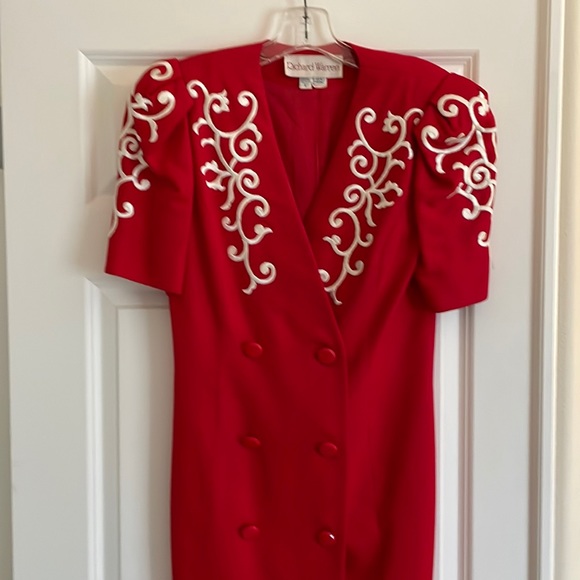 Richard Warren | Dresses | Vintage Richard Warren Dress Red With White ...